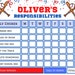 Editable Baseball Chore Chart, Kid Responsibility Chart, Reward Chart ...