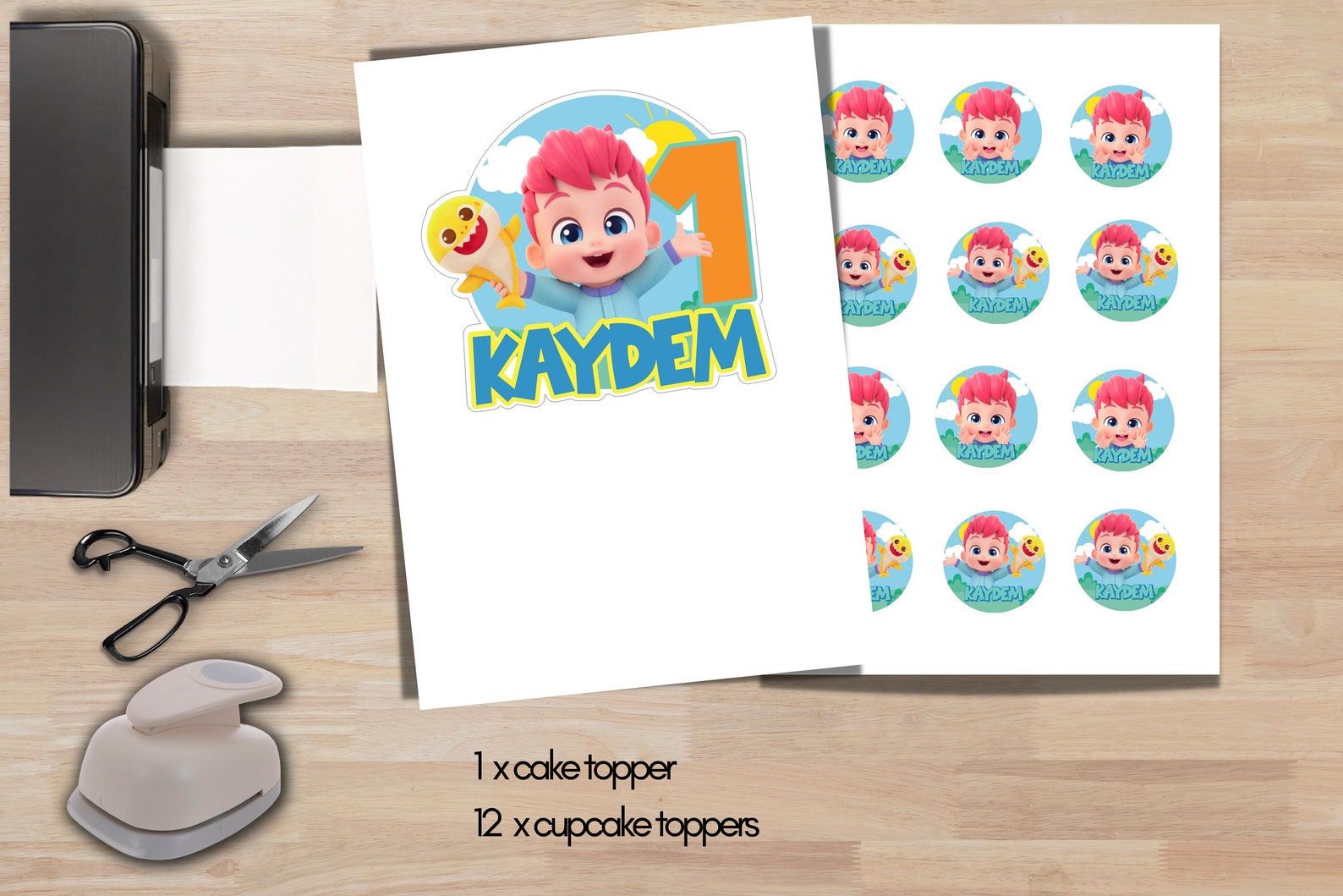 Custom BEBEFINN Cake Topper /12 Cup Cake Toppers Party Decorations ... Custom BEBEFINN Cake Topper /12 Cup Cake Toppers Party Decorations ...