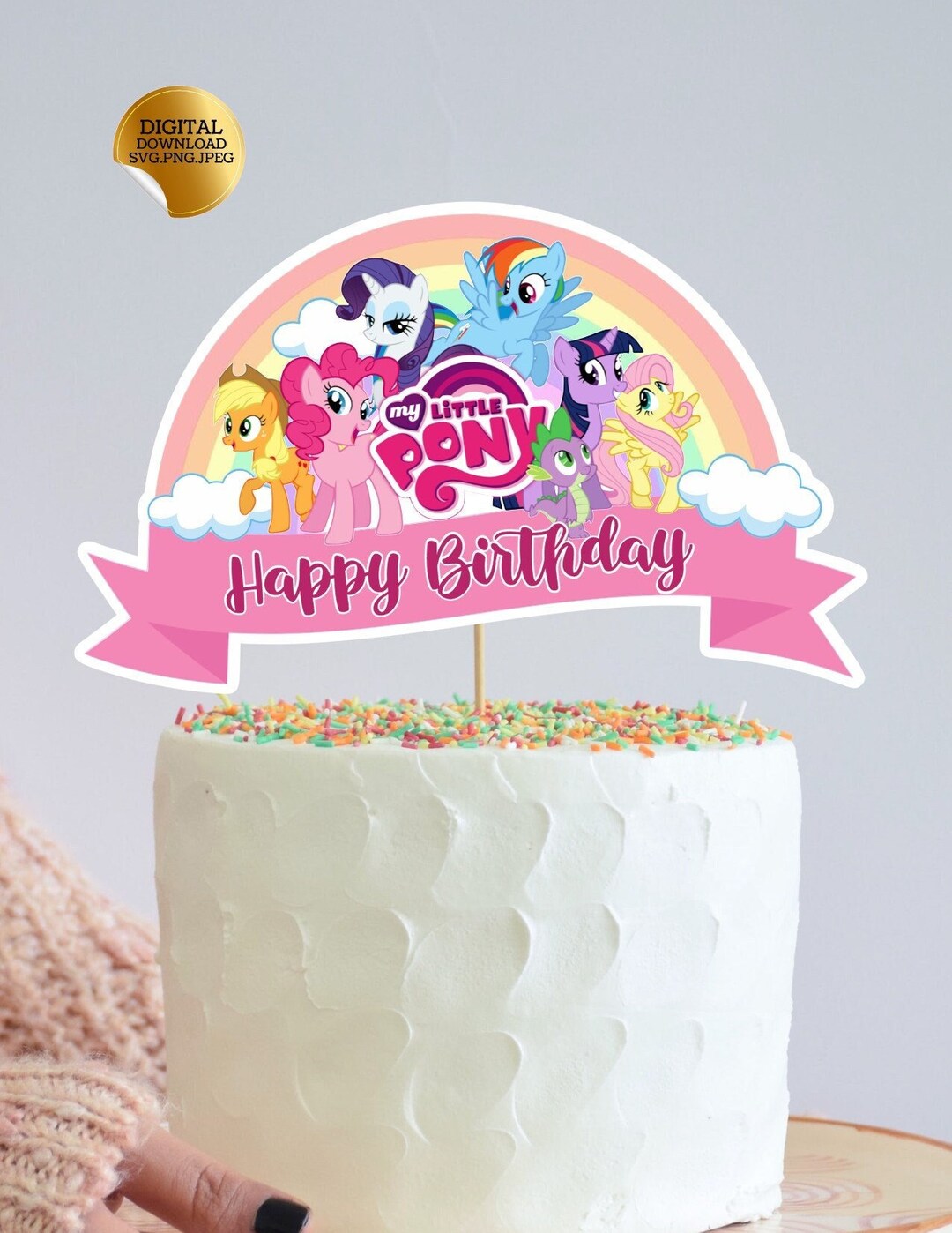 Print and Cut My Little Pony Cake Topper and 12 Cake Topper Instant ...