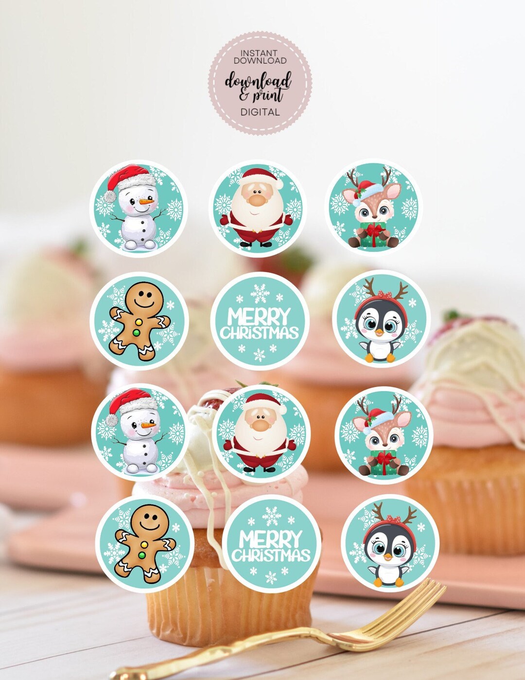 Print and Cut Baby Christmas Cake Topper Instant Download - Etsy Australia