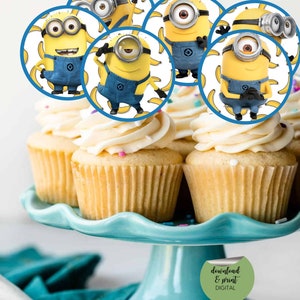 Print and Cut Mini on Cake Topper and 12 Cake Topper Instant Download ...