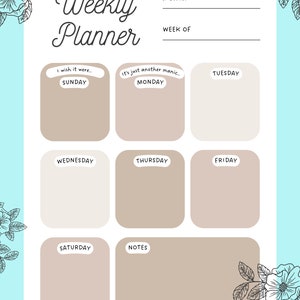 Digital Weekly Planner - Etsy