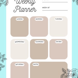 Digital Weekly Planner - Etsy