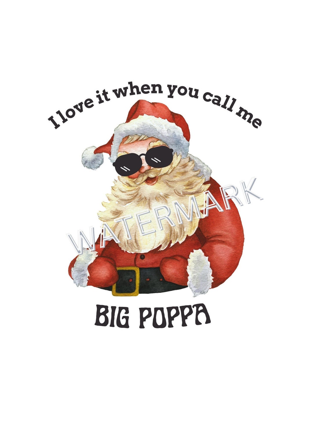 FUNNY Santa Christmas Saying Big Poppa PNG - Etsy