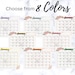 Printable Blank Monthly Calendar, January to December, PDF Instant ...