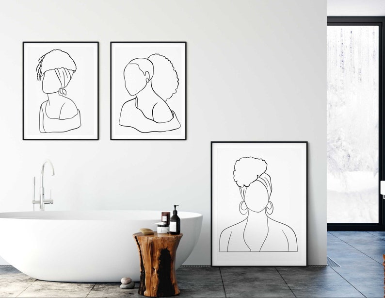 Printable, Female Poster Art, Instant Download, 7 Prints, PNG - Etsy