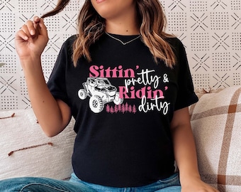 Side by Side Shirt Womens SXS Shirts for UTV Riding Funny Mudding T ...