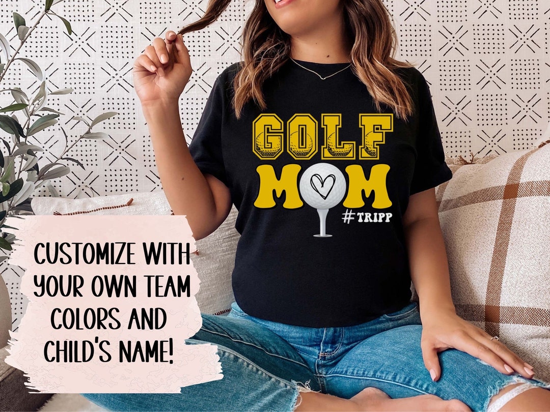 Custom Golf Mom Shirt, Personalized Mama Tshirt, Mothers Day Gift, Kids ...