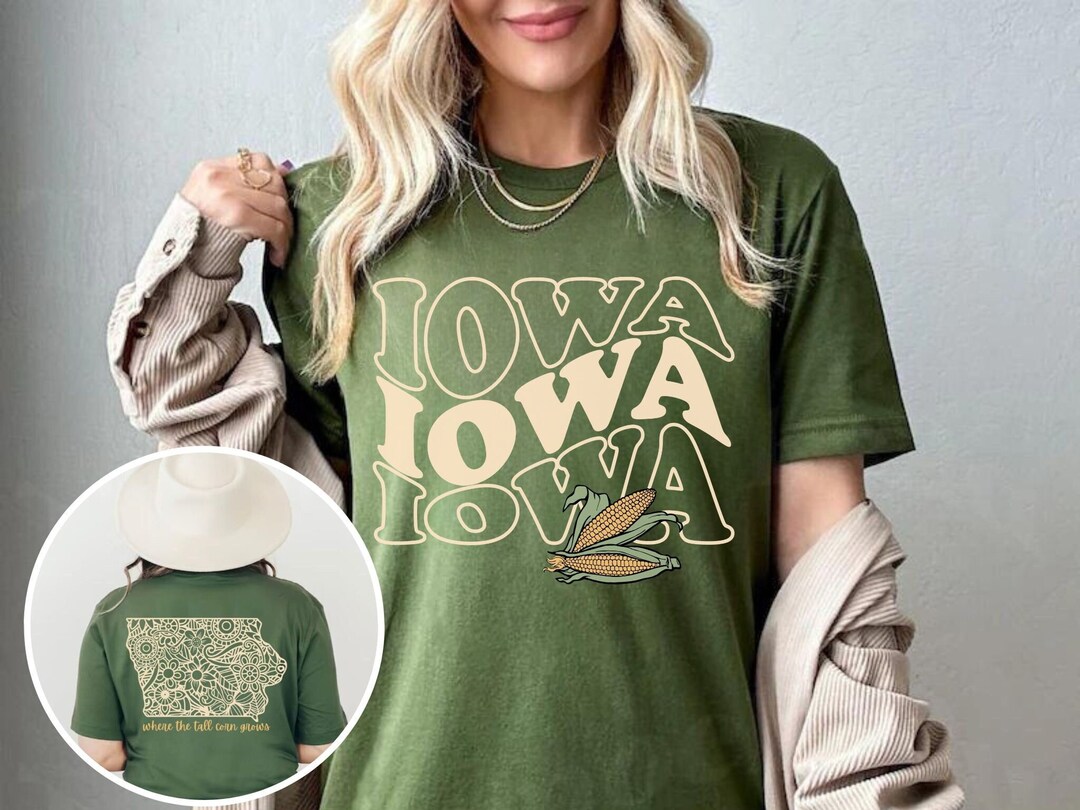 Iowa State Shirts, Travel Gifts, Made in Iowa, Home Tee, Midwest is ...