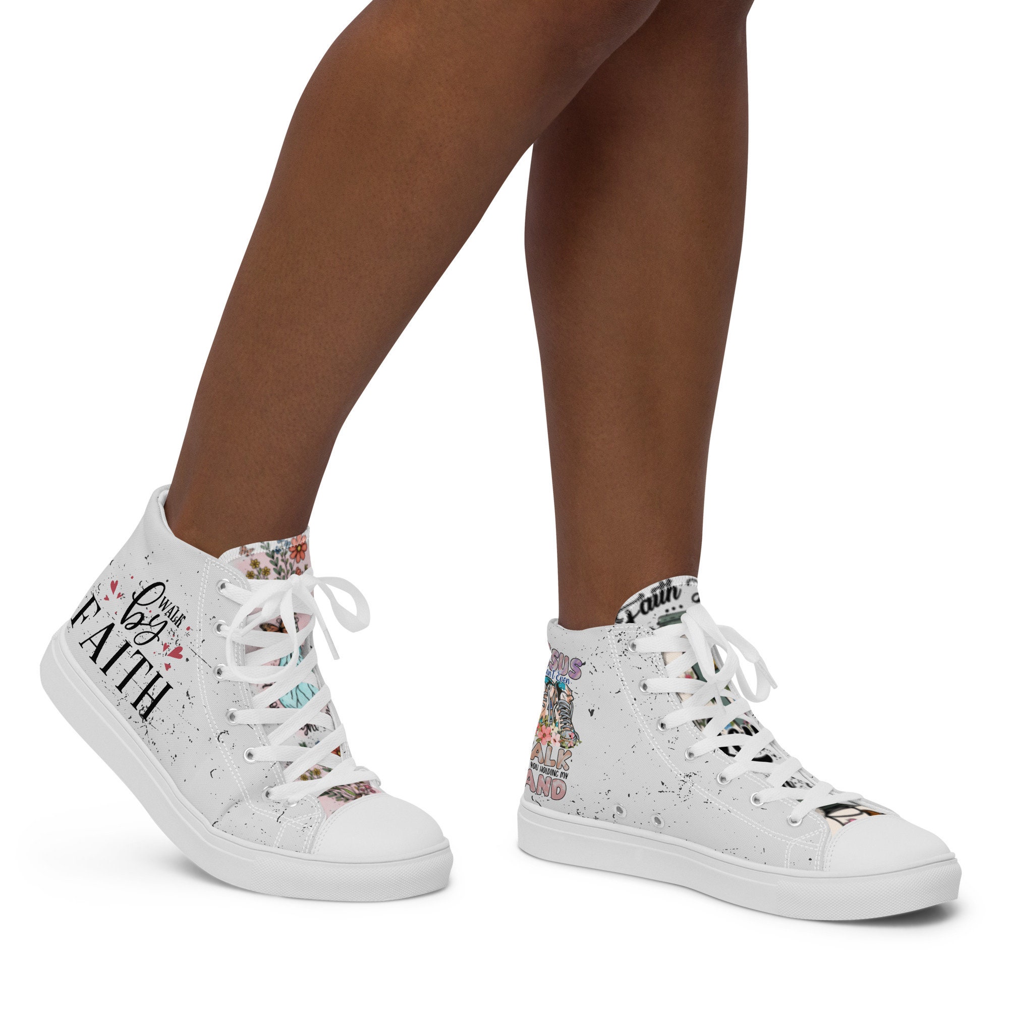 Christian Faith Women’s Custom Print High-top Canvas Shoes, Walk by ...