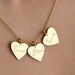 Multiple Heart Family Name Necklace Multiple Name Engraved Hearts Love ...