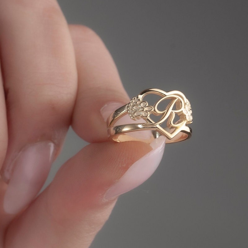 Initial Ring - Etsy