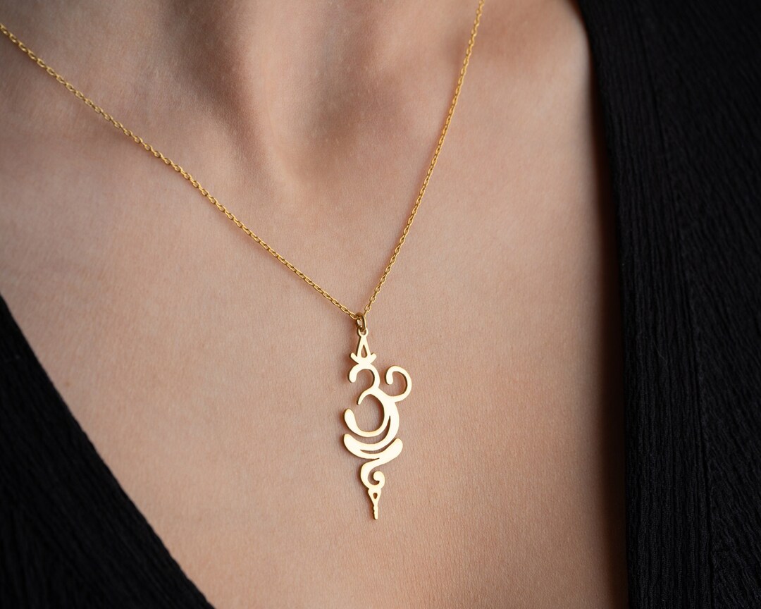 Handmade Breathe Symbol Necklace Stylish Om Symbol Relaxation Pendant ...