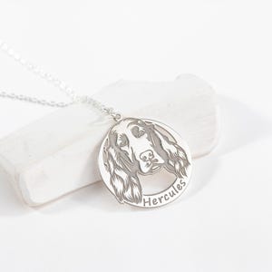 Personalized Irish Setter Gold Necklace Your Dog Name Pendant Handmade ...