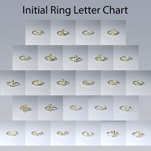 100% Handmade Handwriting Initial Letter Gold Ring • Personalized ...