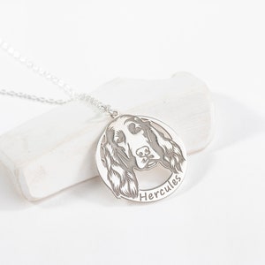 Personalized Irish Setter Gold Necklace Your Dog Name Pendant Handmade ...