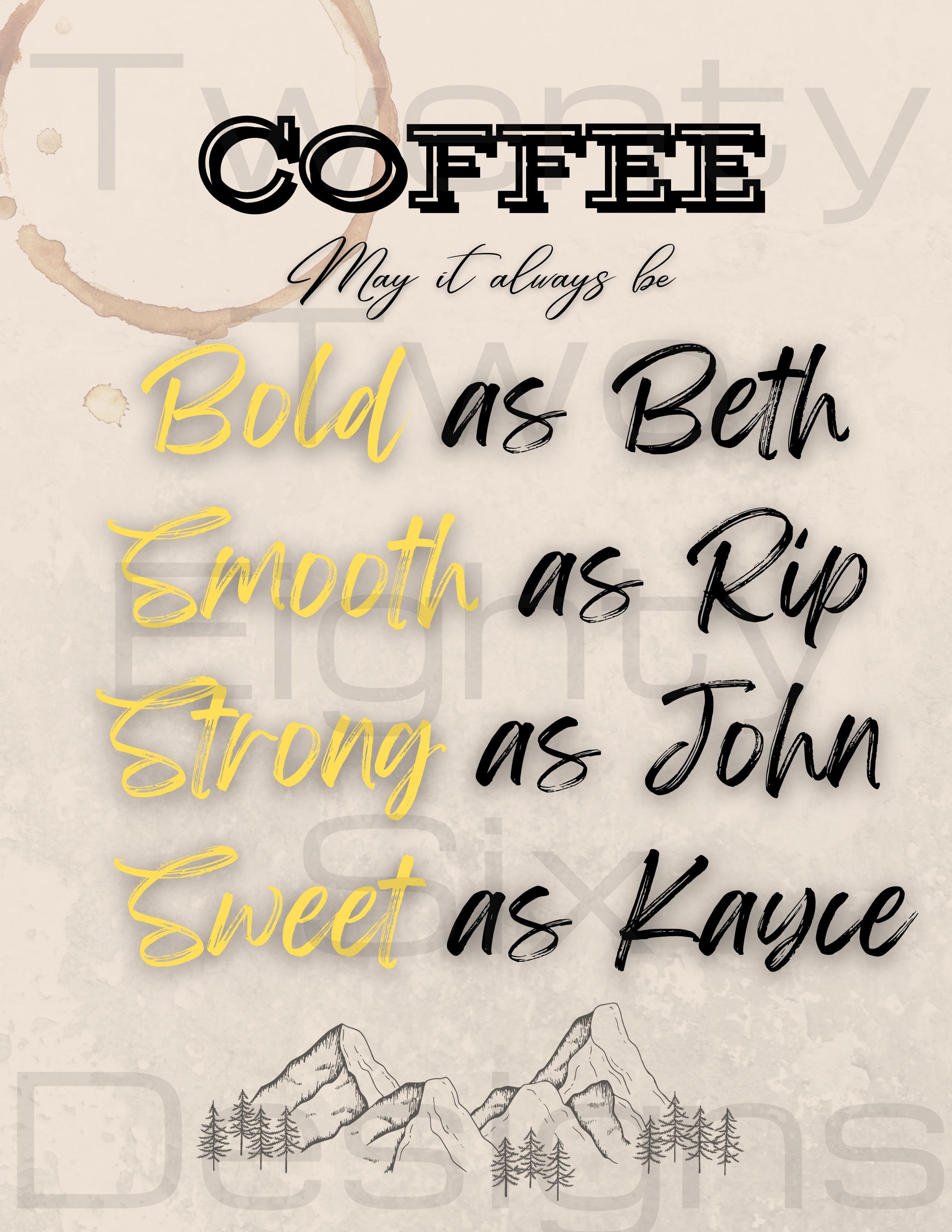 Yellowstone TV Series Rustic Coffee Bar Sign Home Decor - Etsy