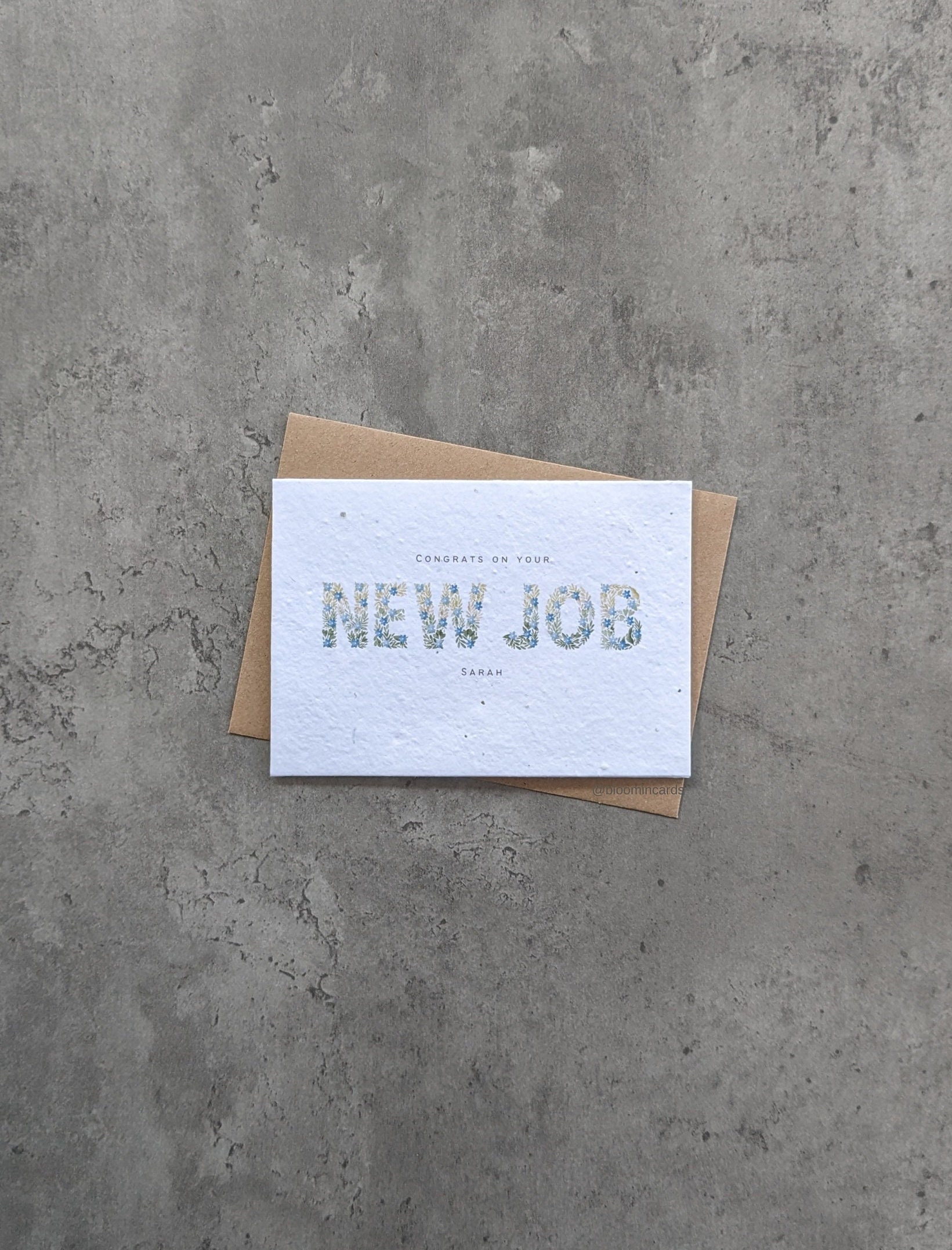 Plantable Seed Card / Personalised New Job Card / Send Direct With Hand ...