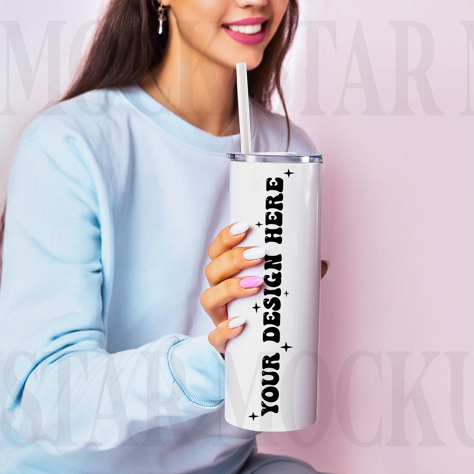 20oz Skinny Tumbler Mockup White Maars Tumbler Mockup Printify ...