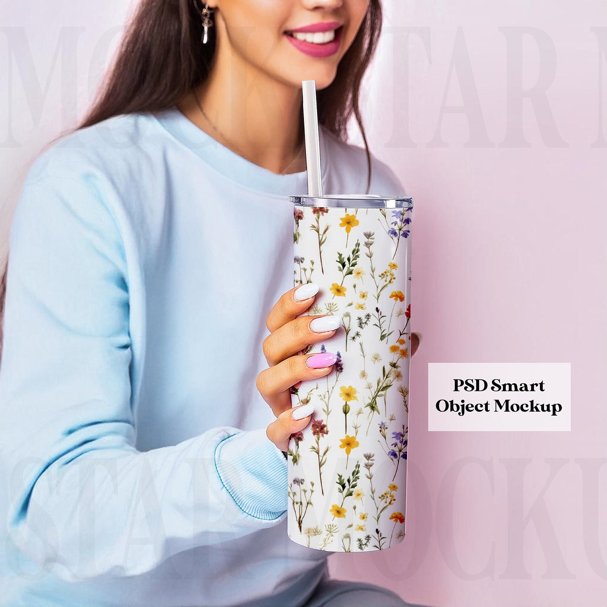 20oz Skinny Tumbler Mockup White Maars Tumbler Mockup Printify ...