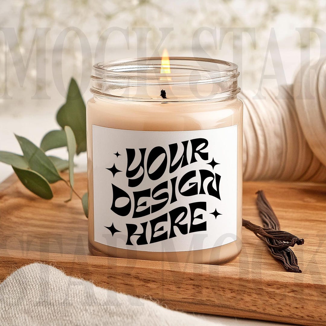 Printify Candle 9oz MOCKUP PHOTO | Lumient Scented Candle Mockup ...