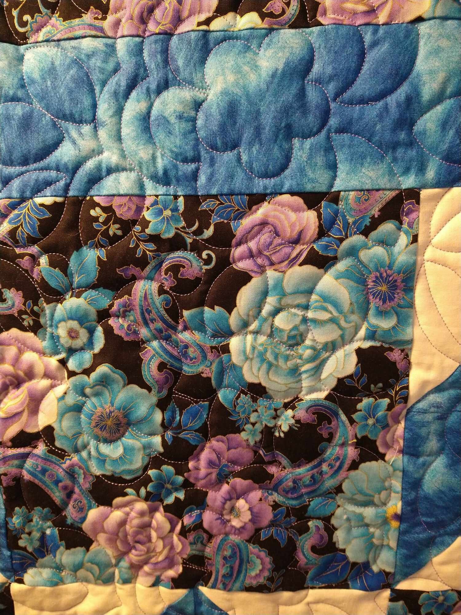 Beautiful Handmade Blue Quilt - Etsy