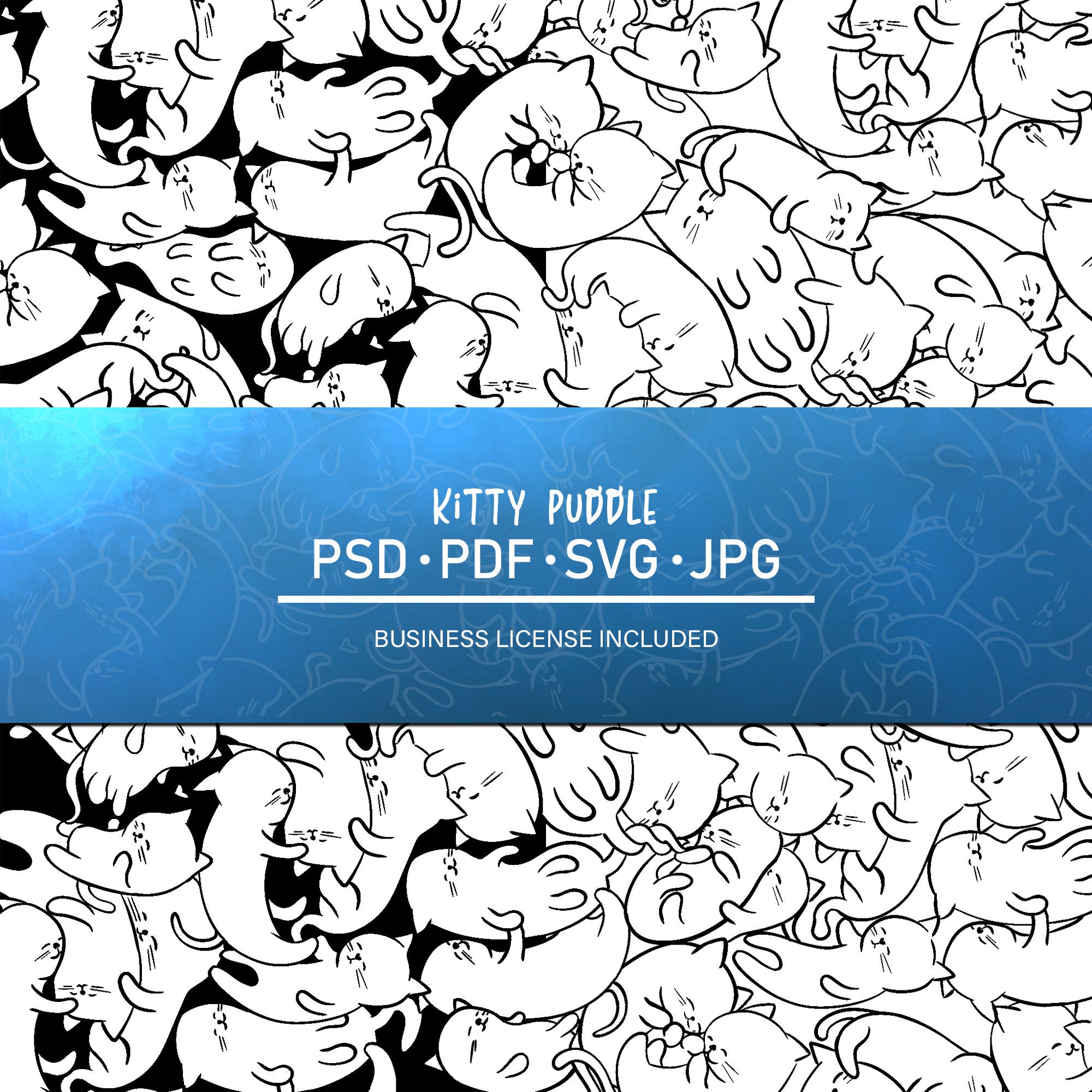 Kitty Puddle Digital Pattern Only Includes License for Production of Goods for Sale - Etsy