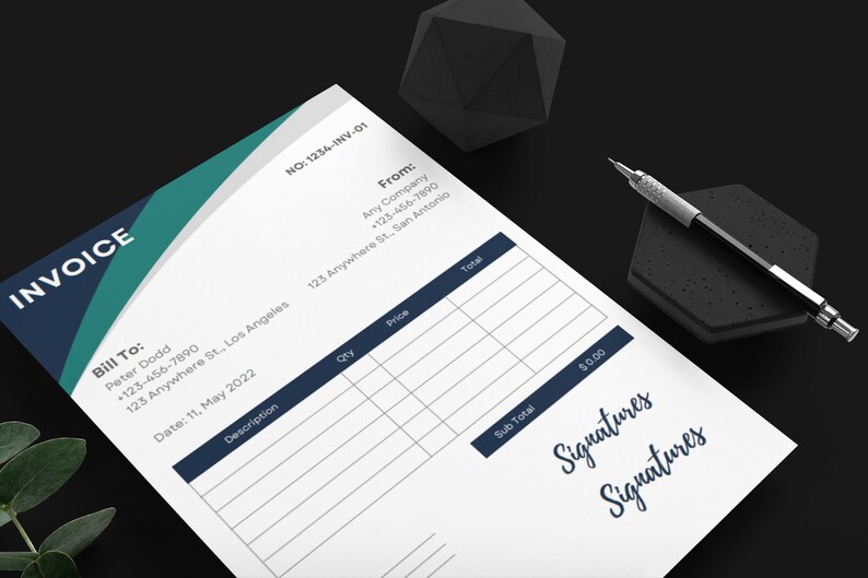 Invoice PDF Template - Etsy