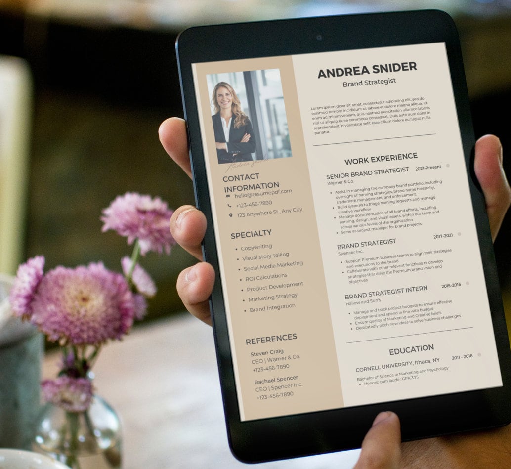 Modèle de CV | CV moderne | CV PDF | CV numérique | CV | Modèle de CV ...