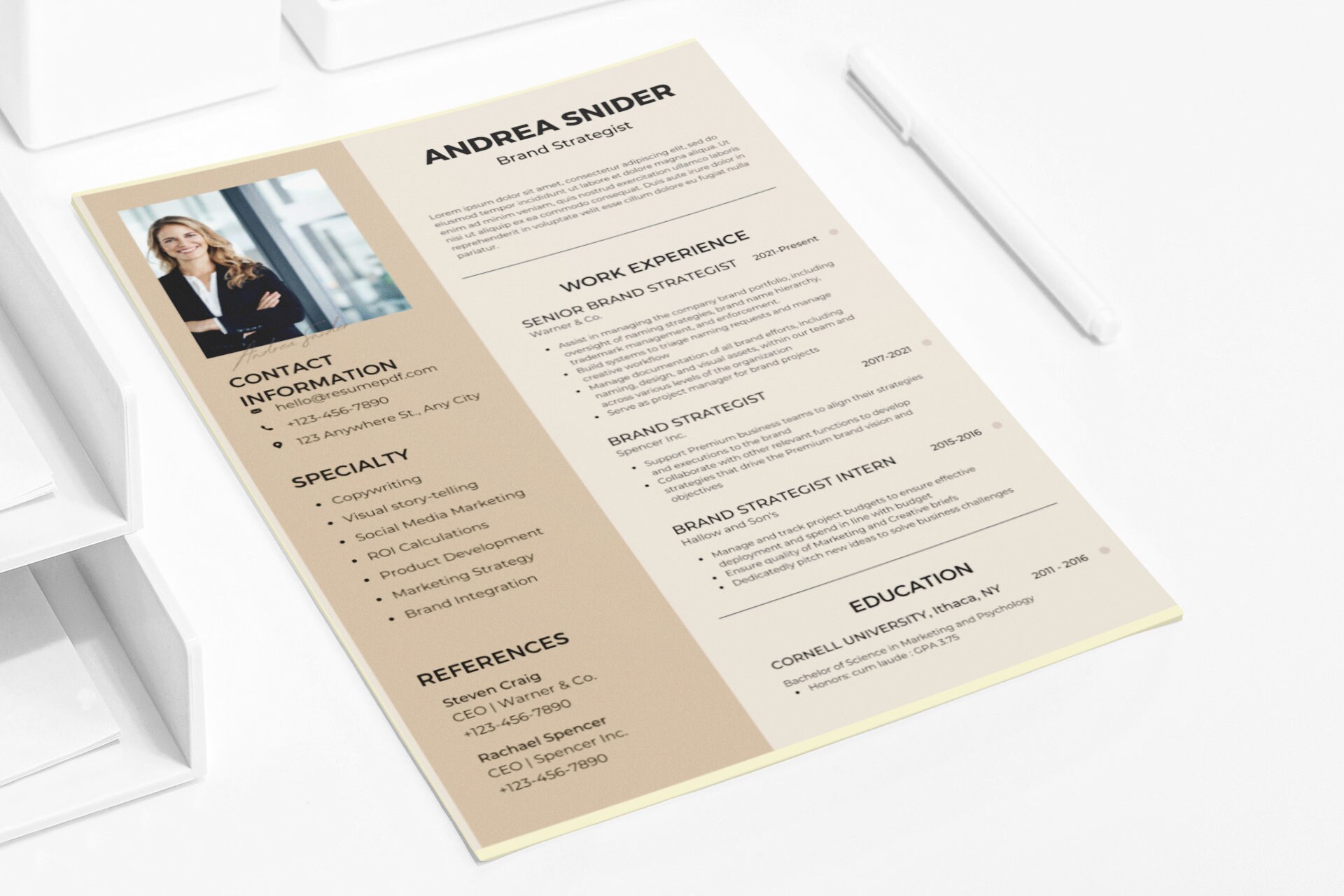 Modèle de CV | CV moderne | CV PDF | CV numérique | CV | Modèle de CV ...