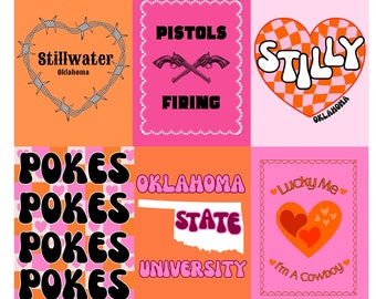 OSU Oklahoma State University Wall Print Posters - Etsy