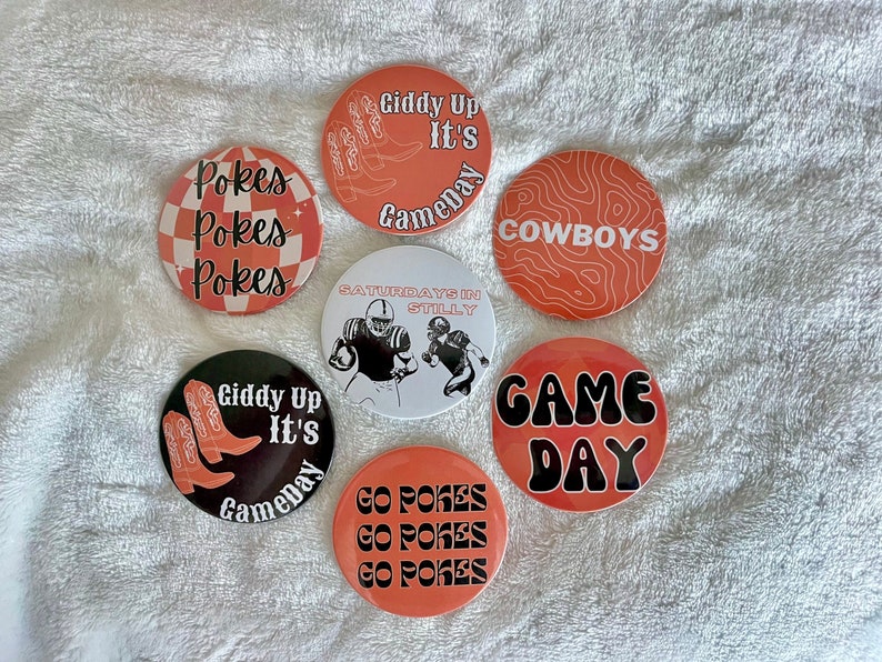 Oklahoma State University/okstate/osu Inspired Game Day Buttons College ...