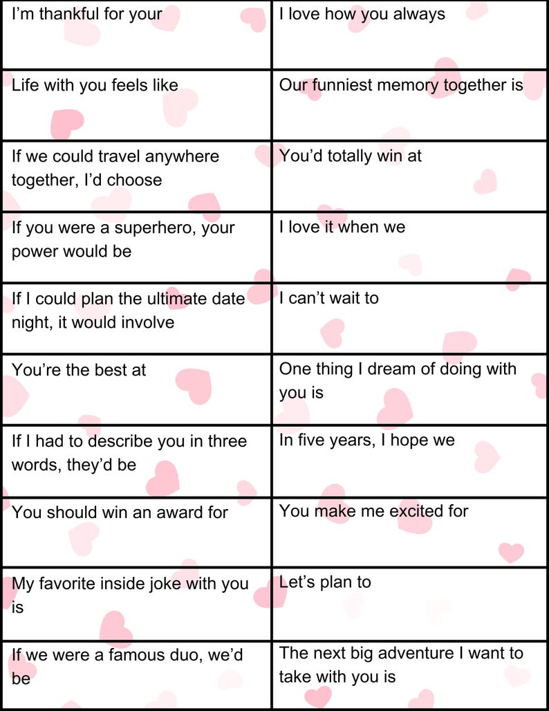 52 Reasons I Love You Printable Love Jar Kit (DIY Gift) - Etsy