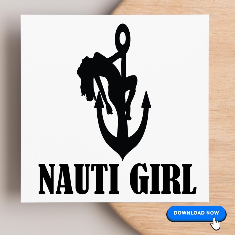 Nauti Girl Quote SVG Art: Playful Nautical Print (digital Download) - Etsy