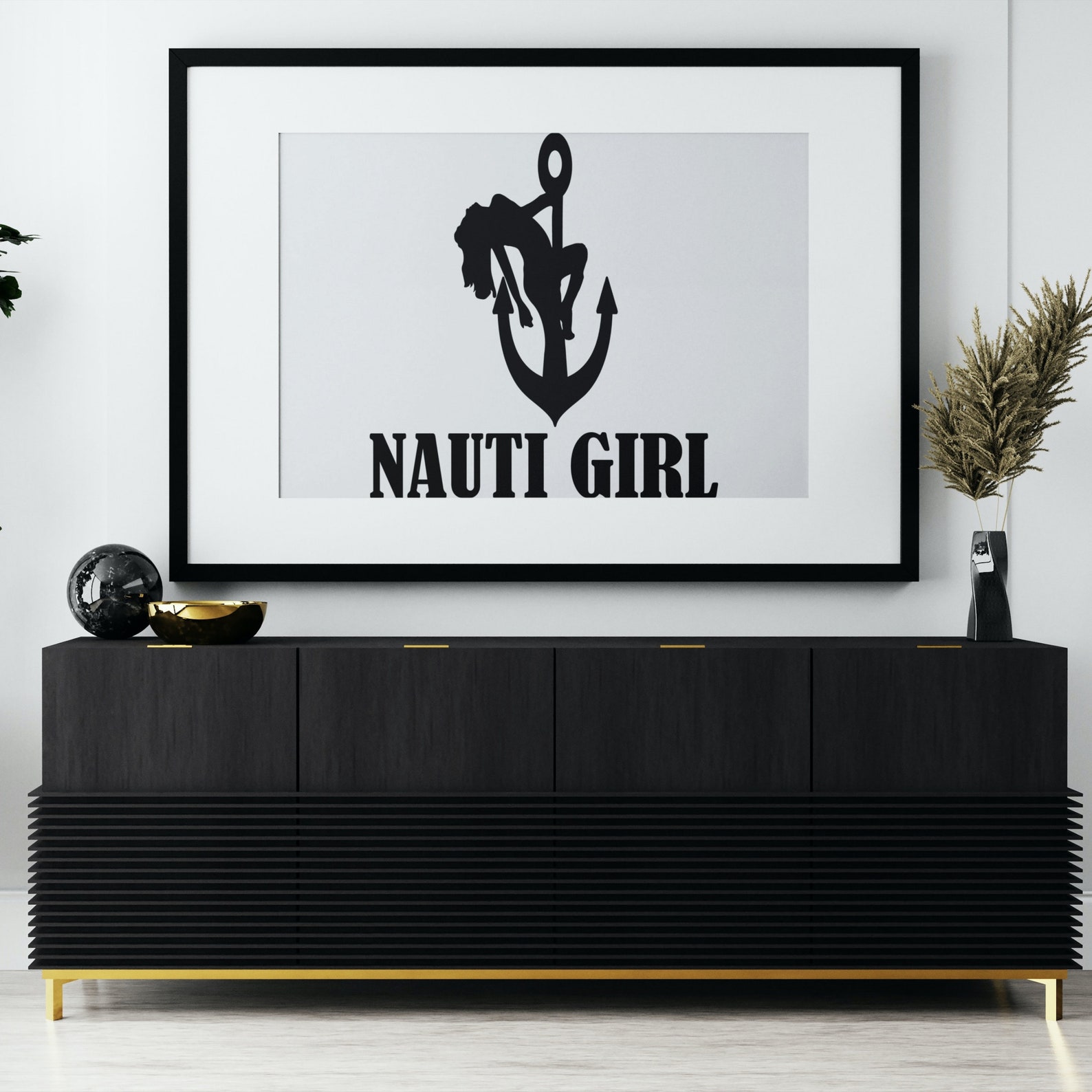 Nauti Girl Quote SVG Art: Playful Nautical Print (digital Download) - Etsy