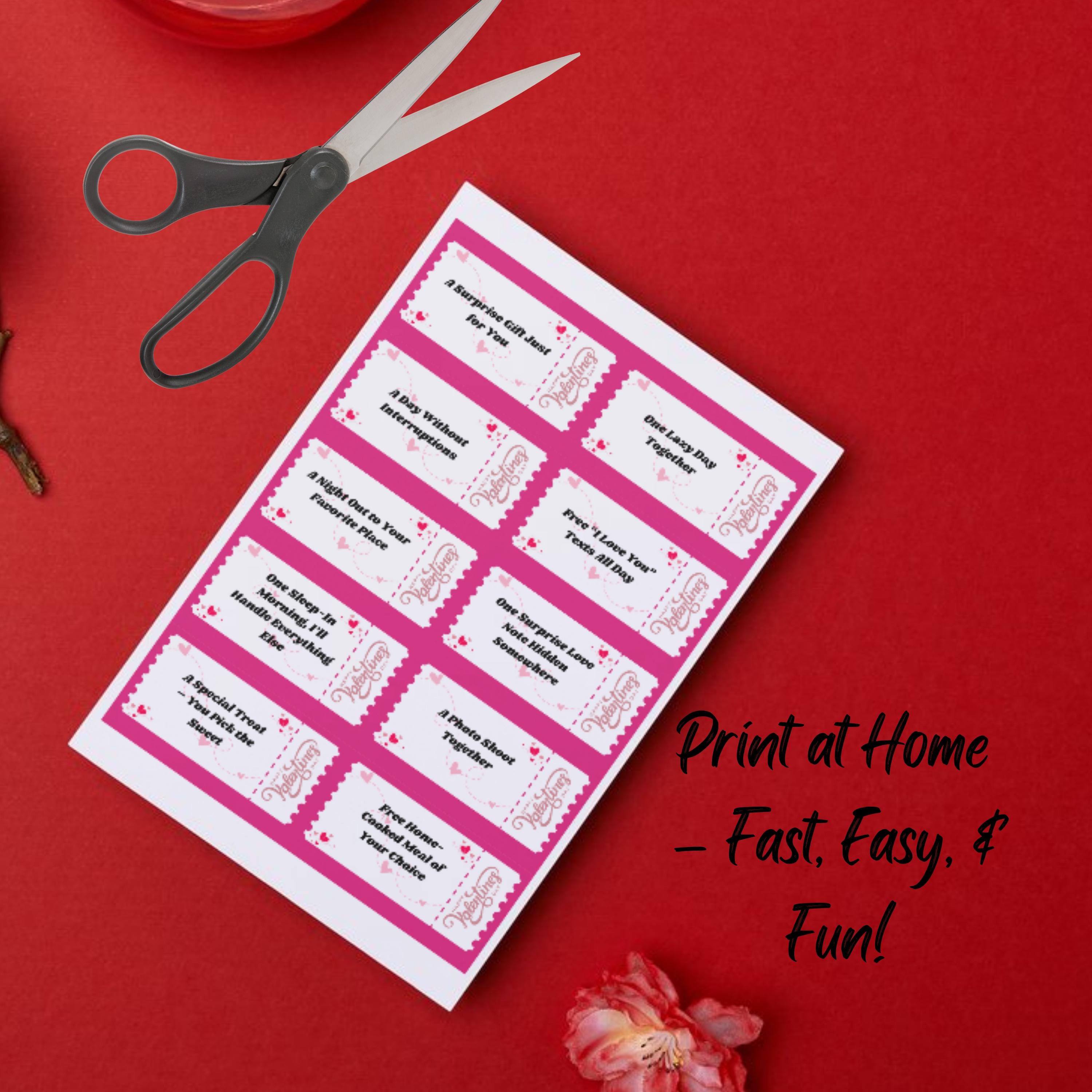 Editable Printable Valentine's Day Coupons, Printable Love Coupons ...