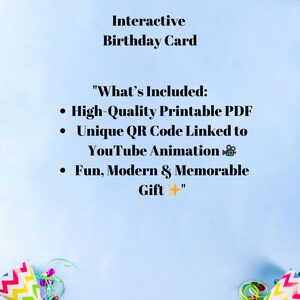 Interactive Birthday Card Printable With QR Code Fun Digital Birthday ...