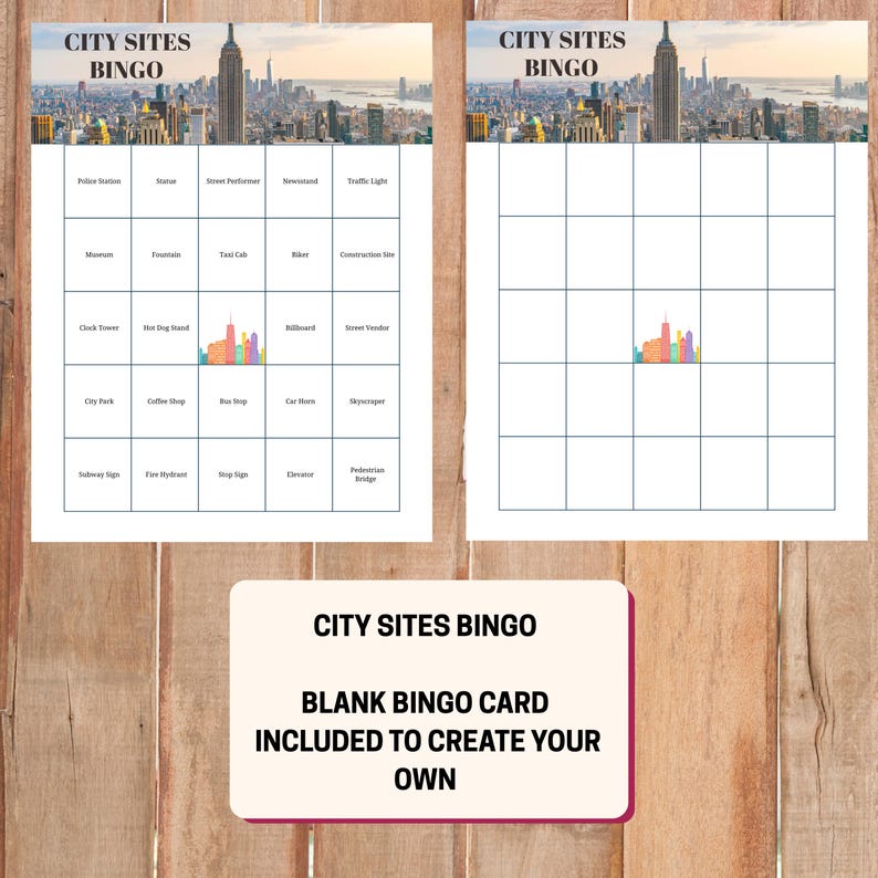 Bingo Game Bundle PDF | Road Trip, City Sights, Beach & Nature Bingo ...