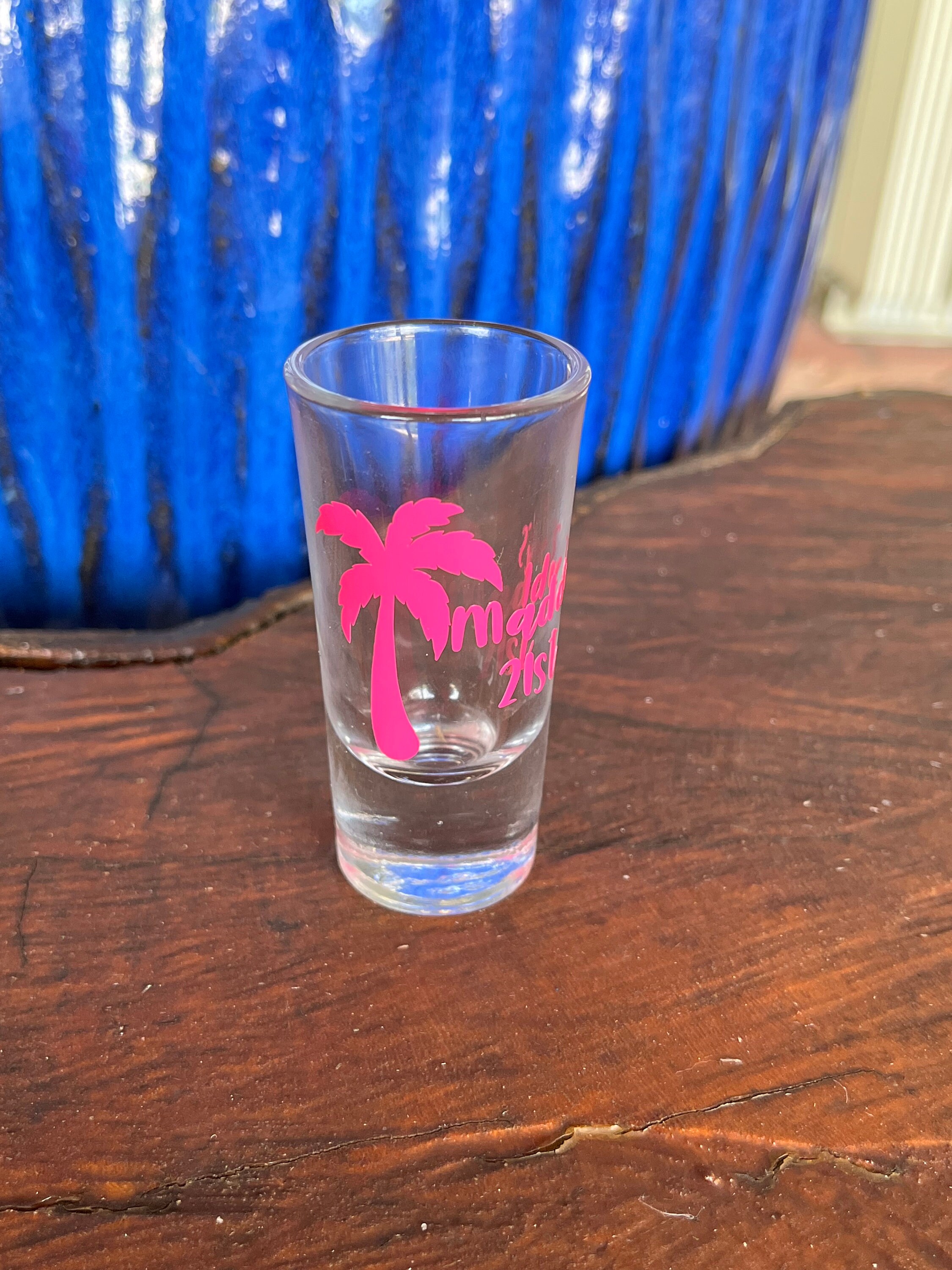 21st Birthday Tropical Shot Glass, 21 Shot Glass, Tropical Birthday ...