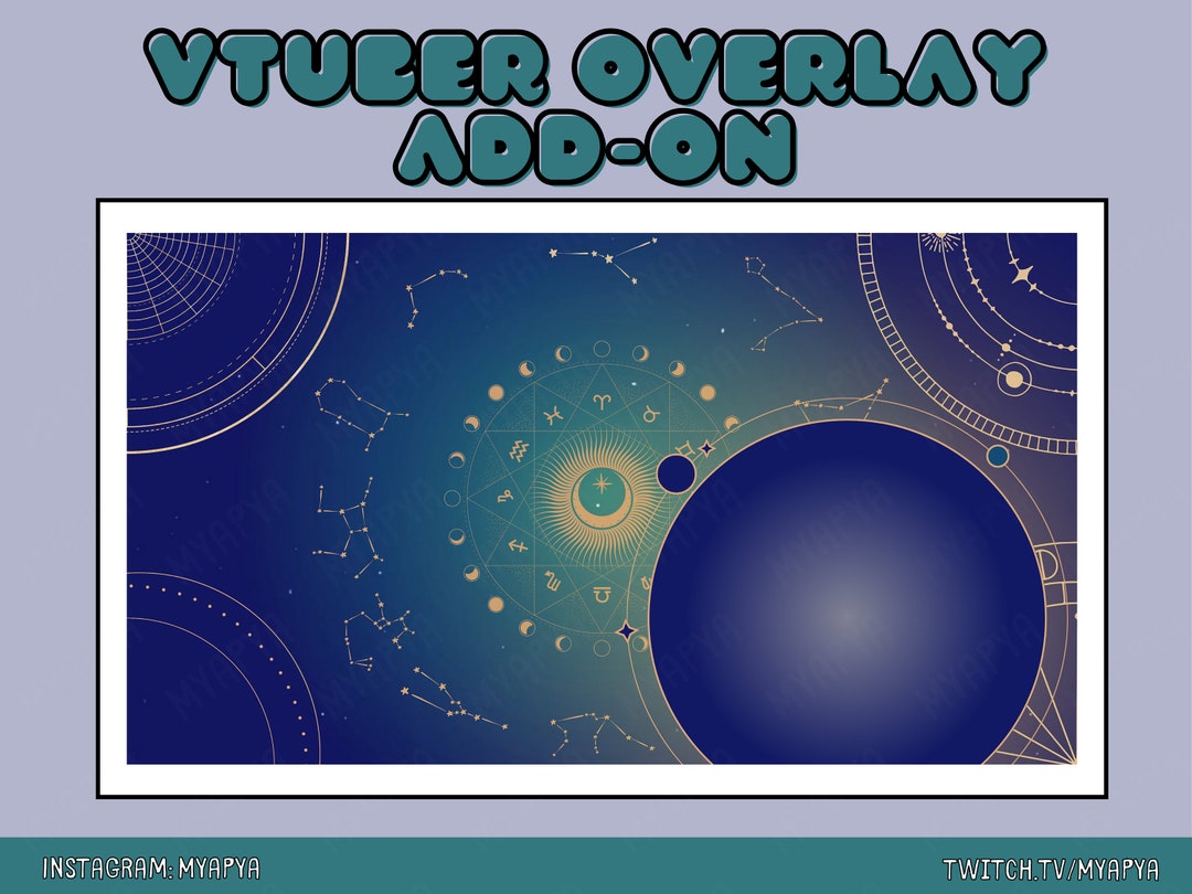 Vtuber Celestial Astrology Animated Scene Overlay Package Add-on for ...
