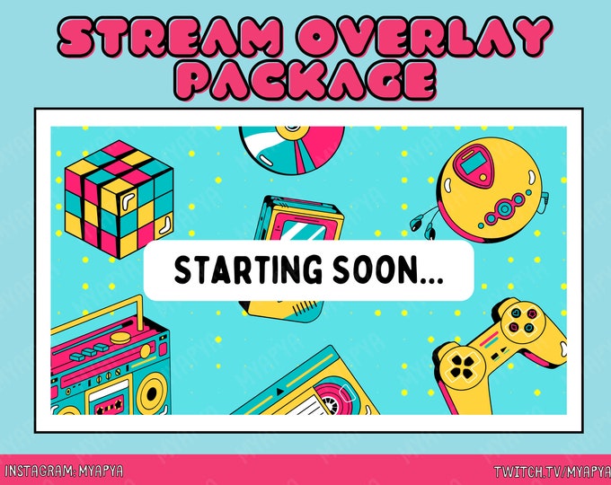 Animated Gameboy Advance Twitch Overlay Starter Pack in Arctic and ...