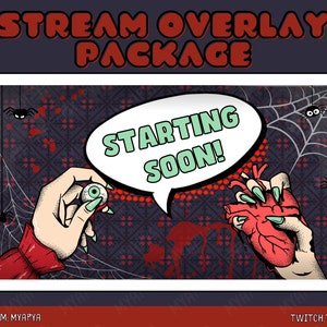 Spooky Comic Horror Animated Scene Overlay Package for Twitch ...