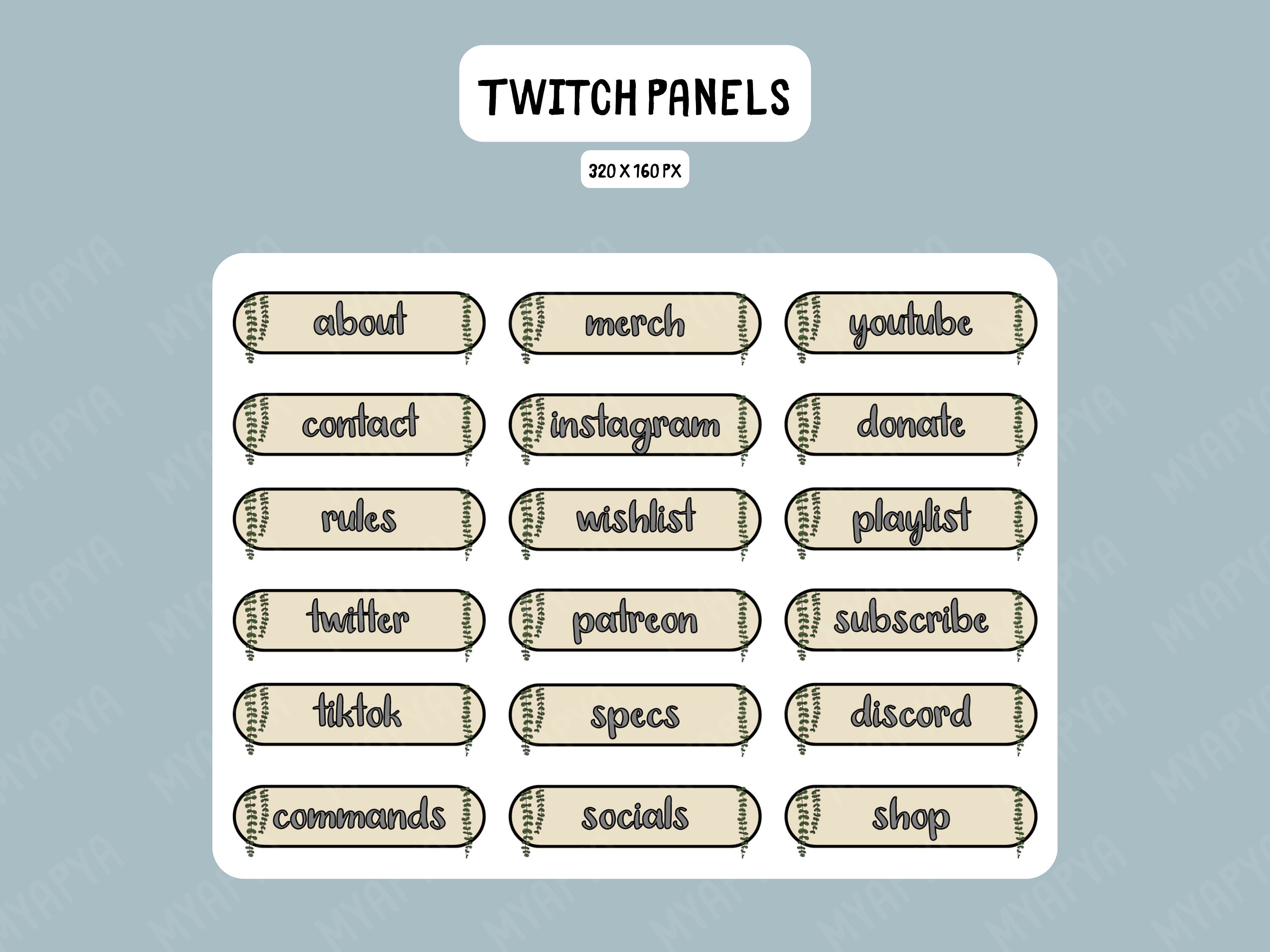 Cozy Plant Lofi Animated Twitch Scene Overlay Package, Aesthetic Setup ...