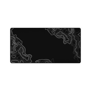 Black Minimal Mouse Mat / Simple Desk Mat / Contoured Topographic ...