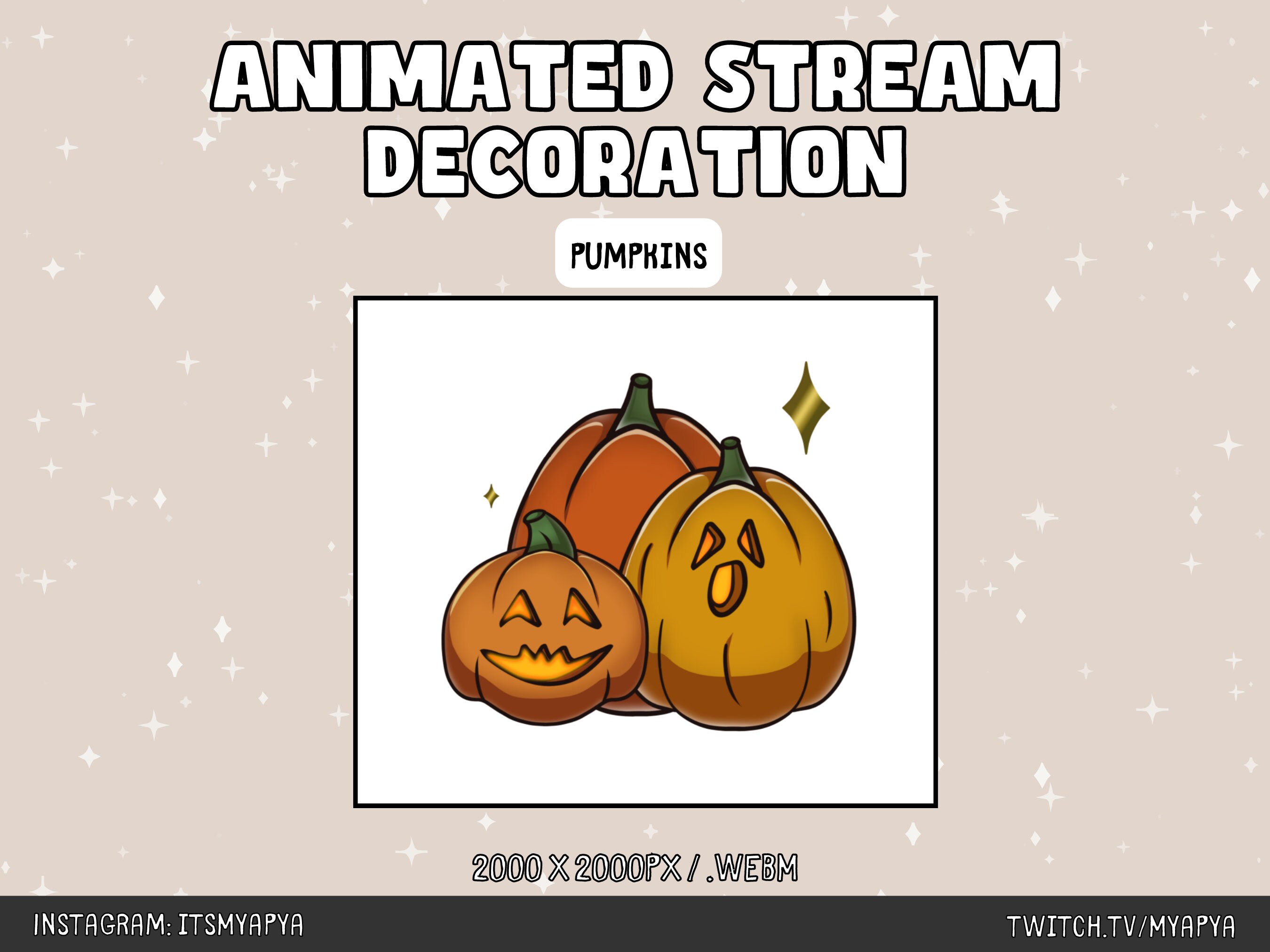 ANIMATED Pumpkins Stream Decoration - Halloween, Spooky, Witchy, Ghost ...
