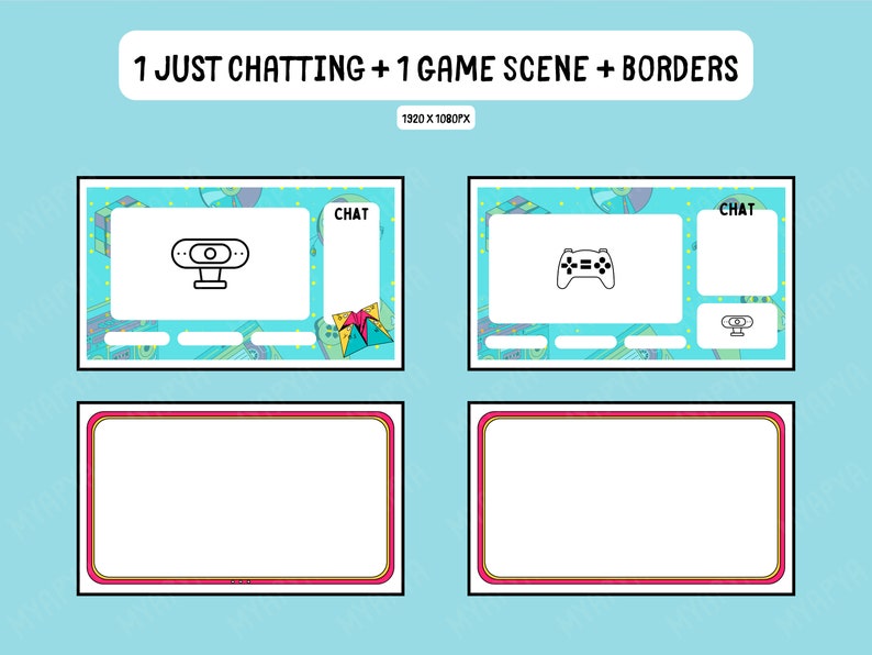 Retro Game Animated Scene Overlay Package for Twitch, Aesthetic Setup ...
