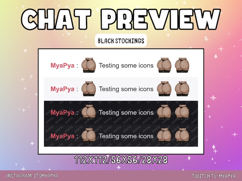 Booty Emote Package | Discord Emotes | Channel Art - Cute Kawaii Chibi ...