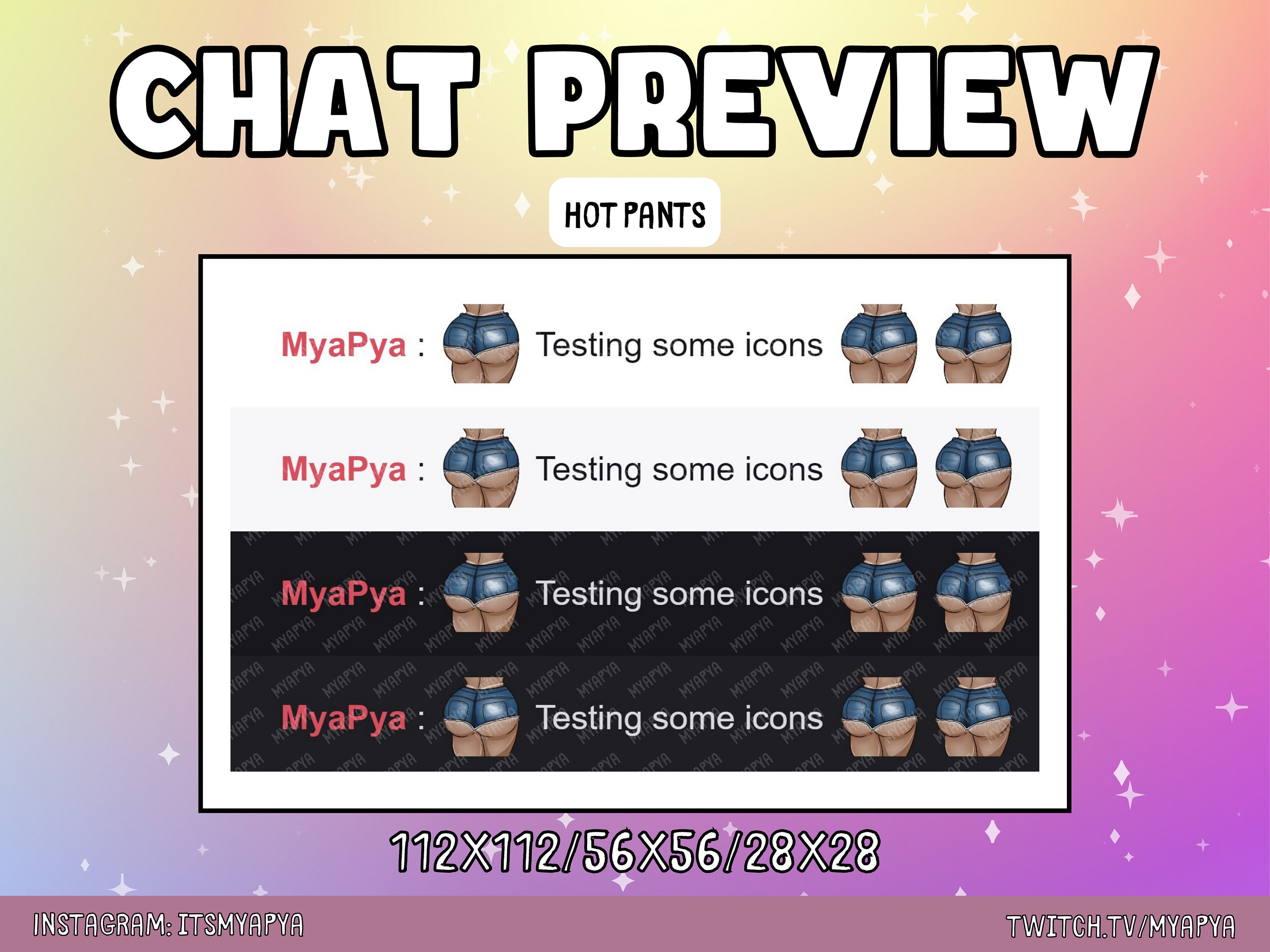 Booty Emote Package | Discord Emotes | Channel Art - Cute Kawaii Chibi ...