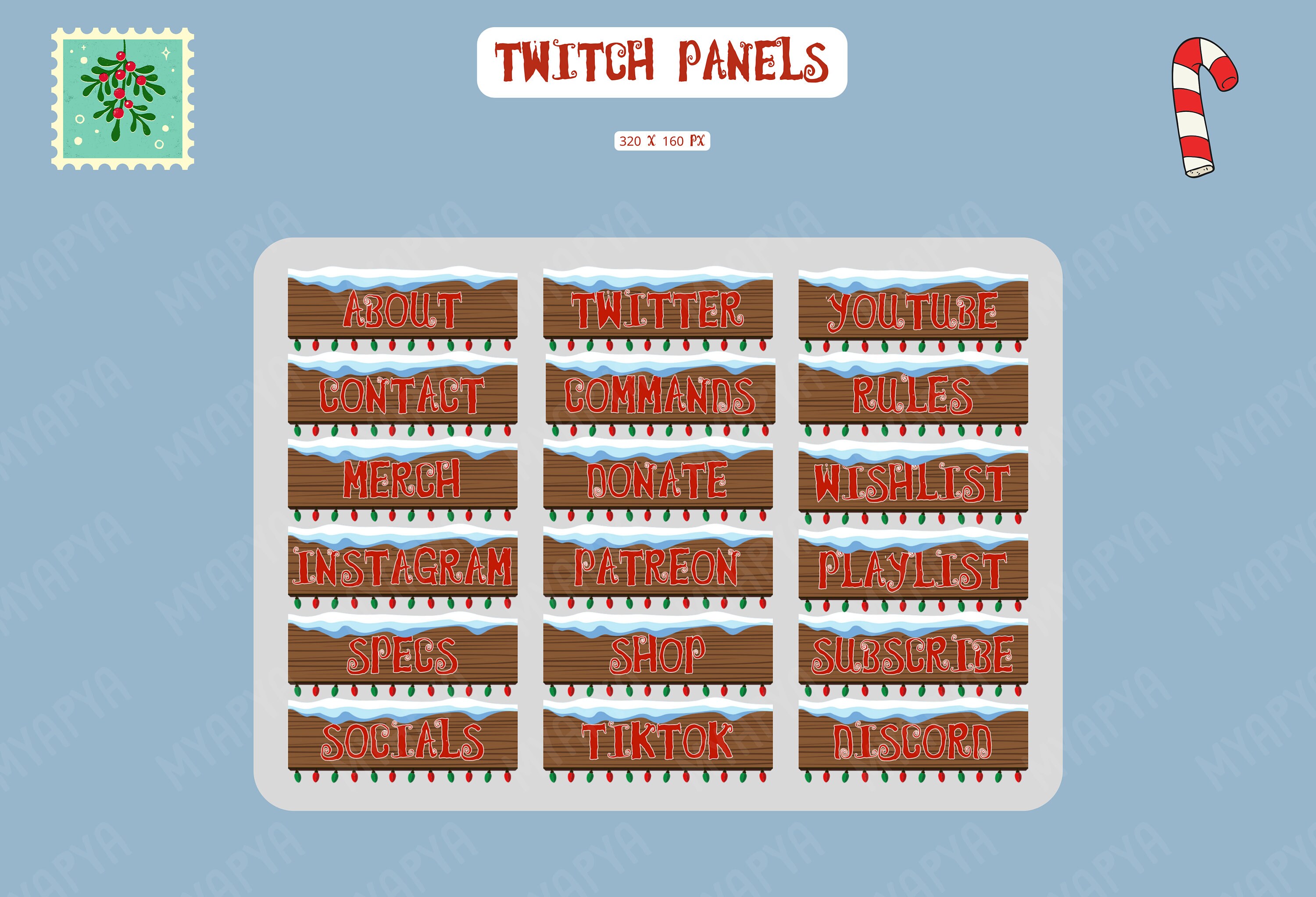 Christmas Animated Twitch Scene Overlay Package, Aesthetic Setup ...