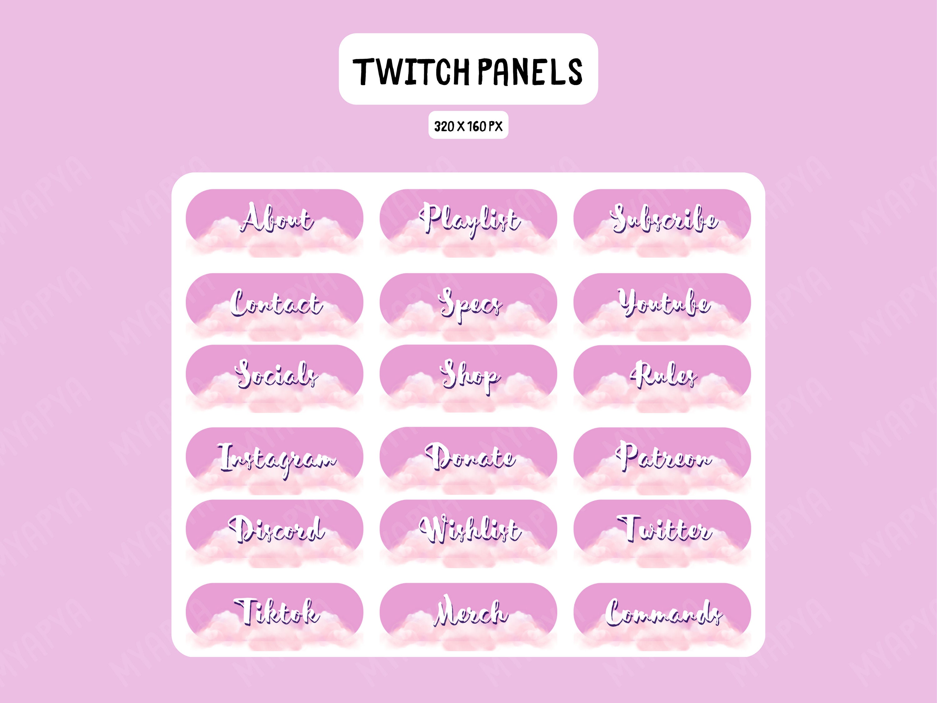 Gamer Girl Pink Cloud Animated Scene Overlay Package for - Etsy